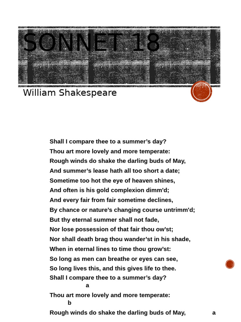 Shakespeare's Sonnet 18 Analysis | PDF | Poems | Stanzaic Form