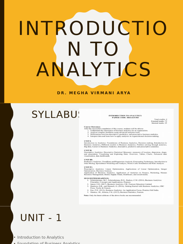 BBA - 5 Sem IA | PDF | Analytics | Data Analysis