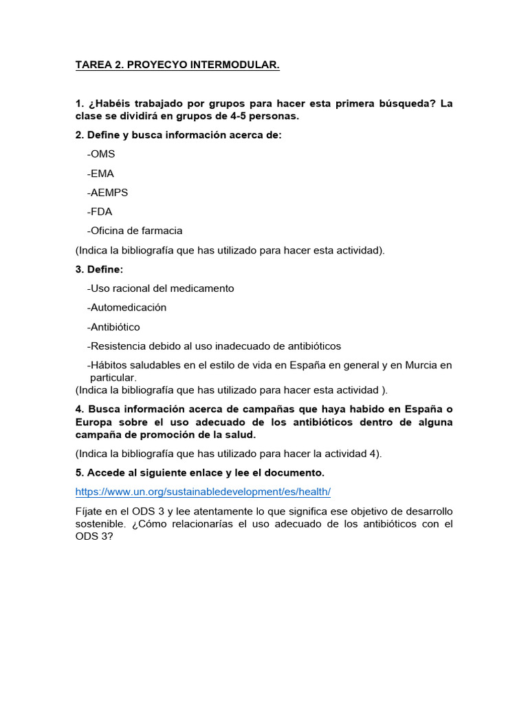 Tarea 2. Proyecto Intermodular | PDF