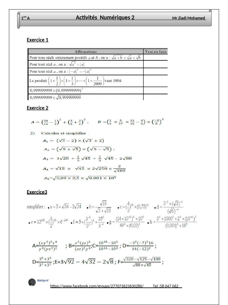 Activite Numerique2 | PDF
