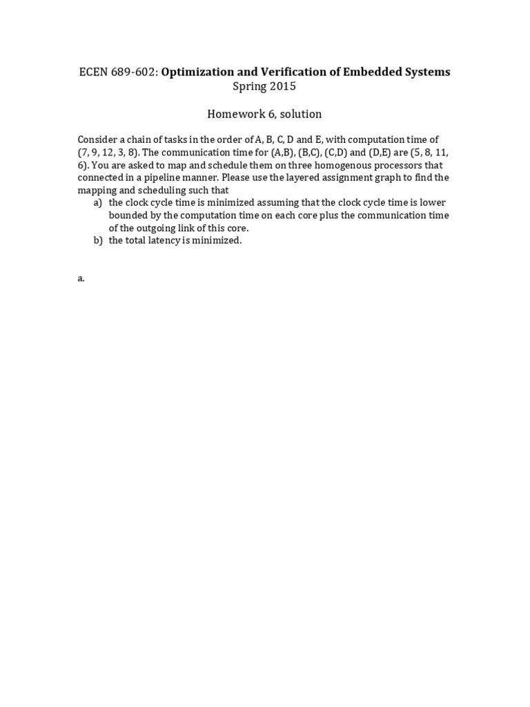 ECEN 3010 Homework 6 Solutions | PDF