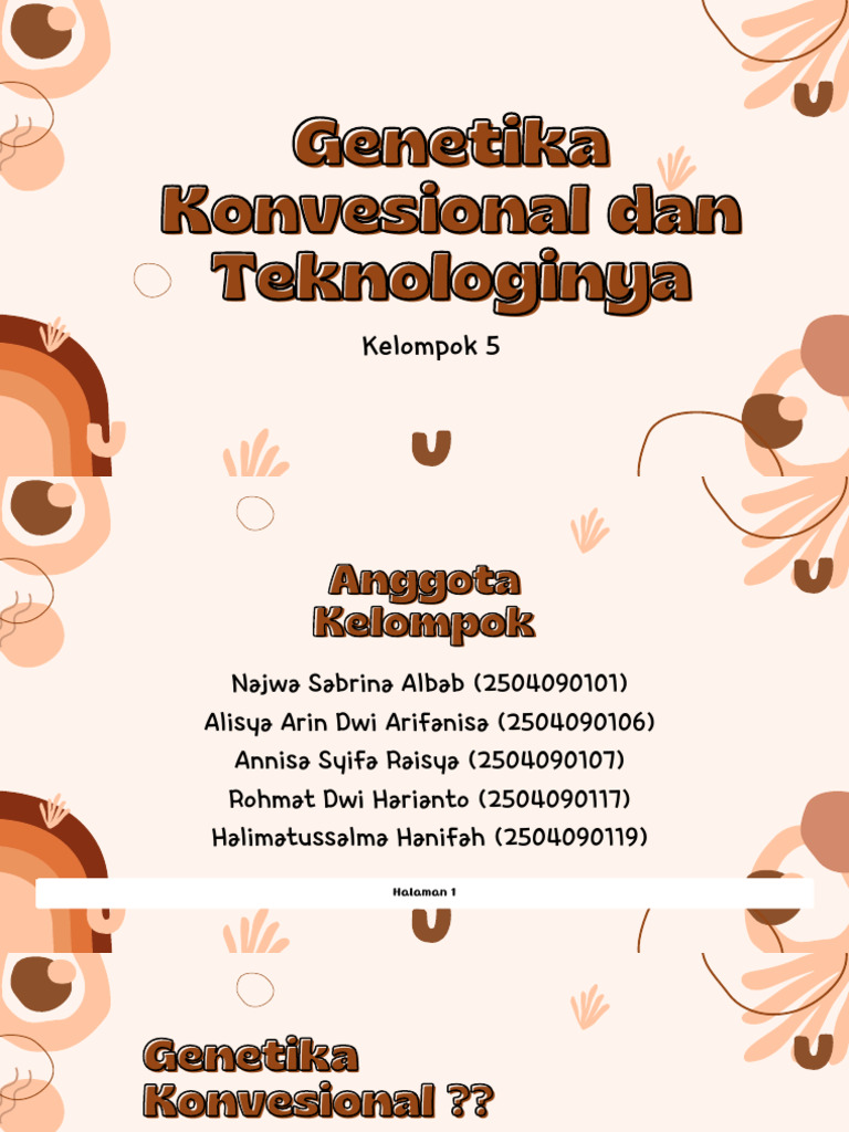 Genetika Konvensional Dan Teknologinya_Kelompok 5 | PDF
