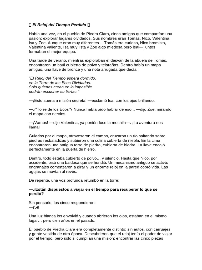 ? El Reloj Del Tiempo Perdido ? | PDF