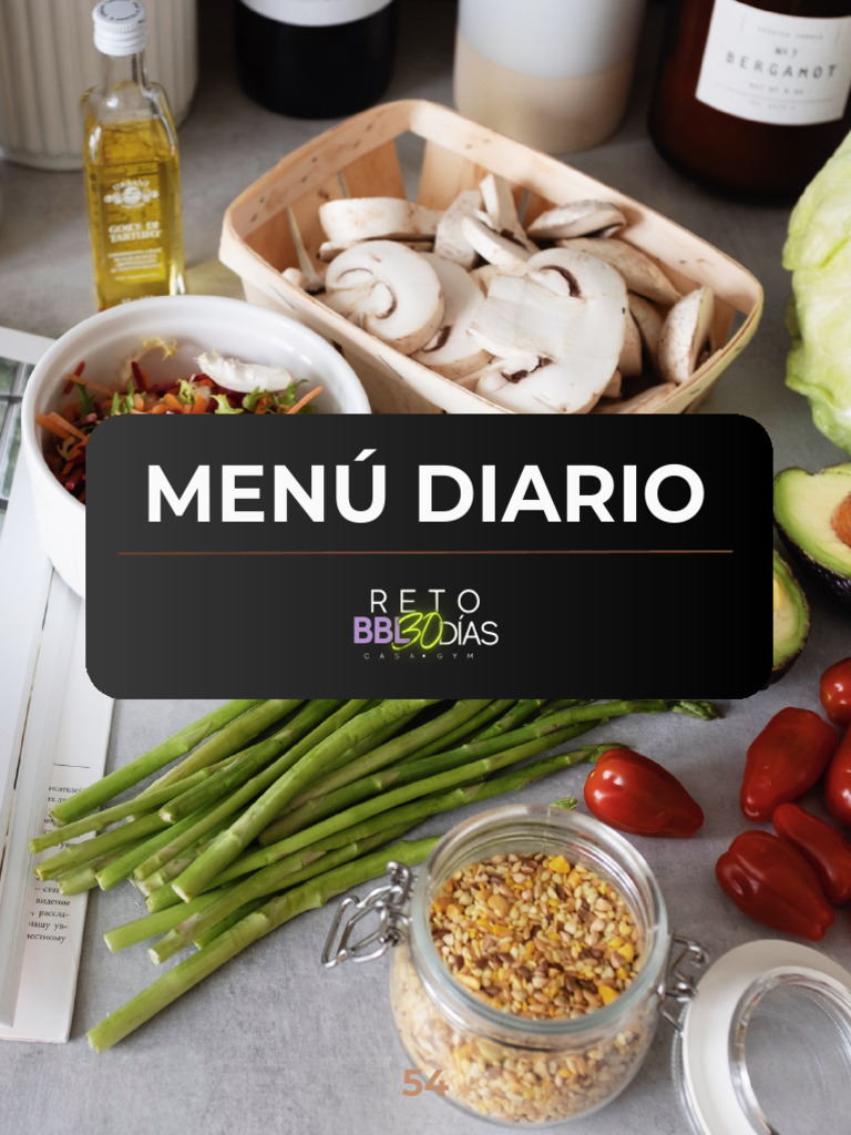Menu Diario Ver. 5 Reto 30 Dias DEFINIR 4 | PDF | ensalada | Vegetales