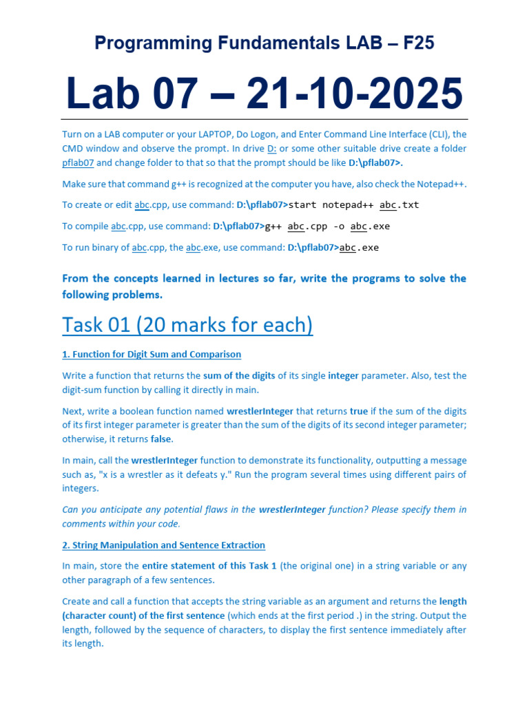 Lab 07 2025 10 21 BSF25 PF | PDF | Parameter (Computer Programming ...