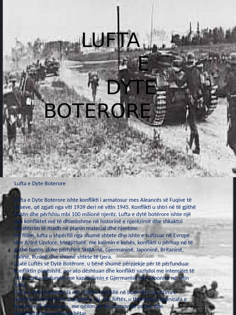 Lufta E Dyte Boterore | PDF