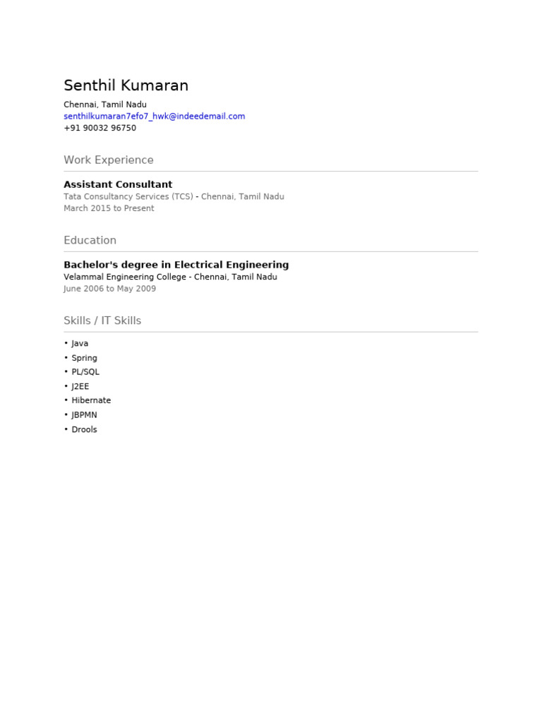Resume Senthil Kumaran | PDF