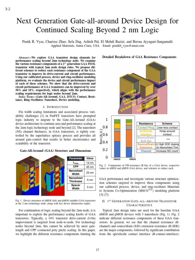 GAA Transistor Design for 2nm Scaling | PDF | Mosfet | Semiconductor ...