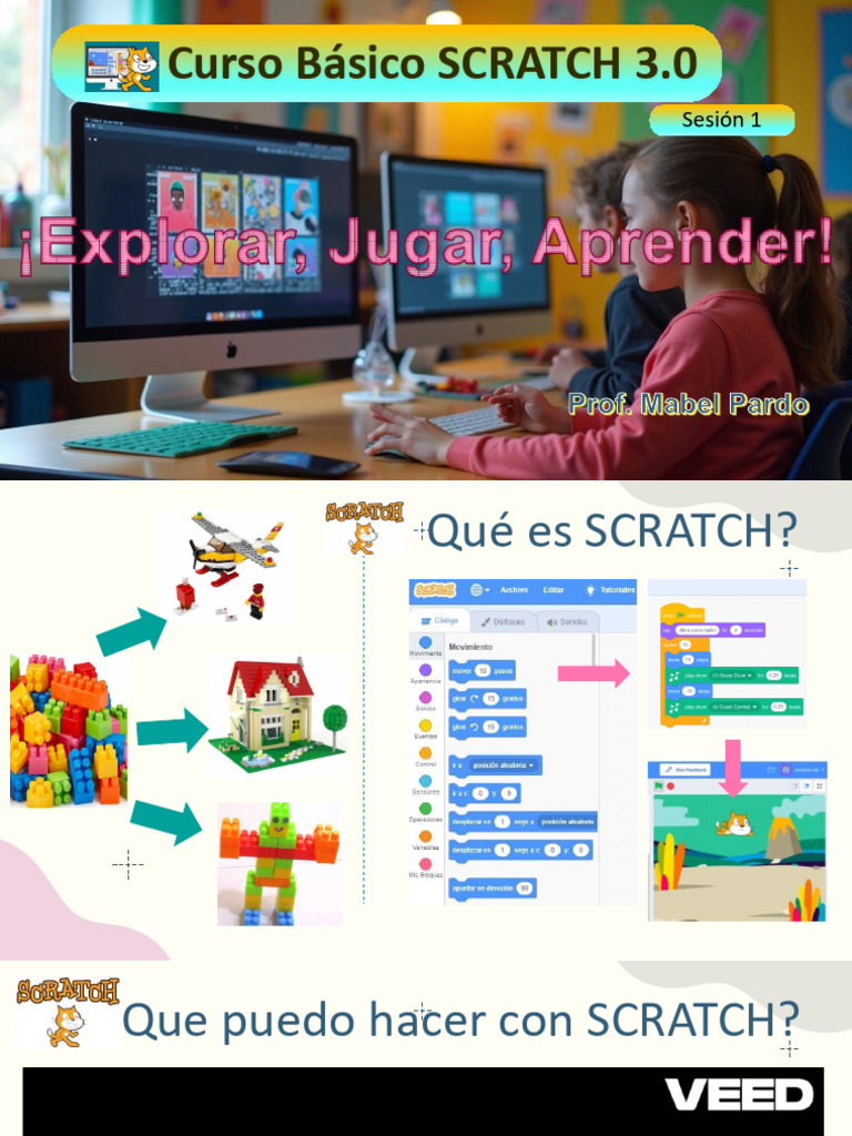 Taller de SCRATCH - Nivel Básico - Sesion 1 | PDF | Scratch (lenguaje de programación)