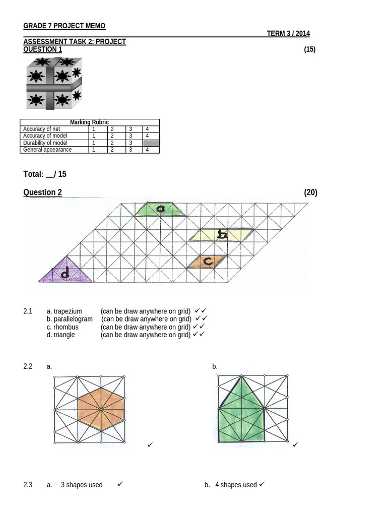 Grade 7 Geometry Project Guidelines | PDF | Rectangle | Classical Geometry