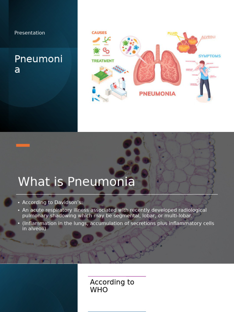 Pneumonia Presentation | PDF | Pneumonia | Respiratory Diseases
