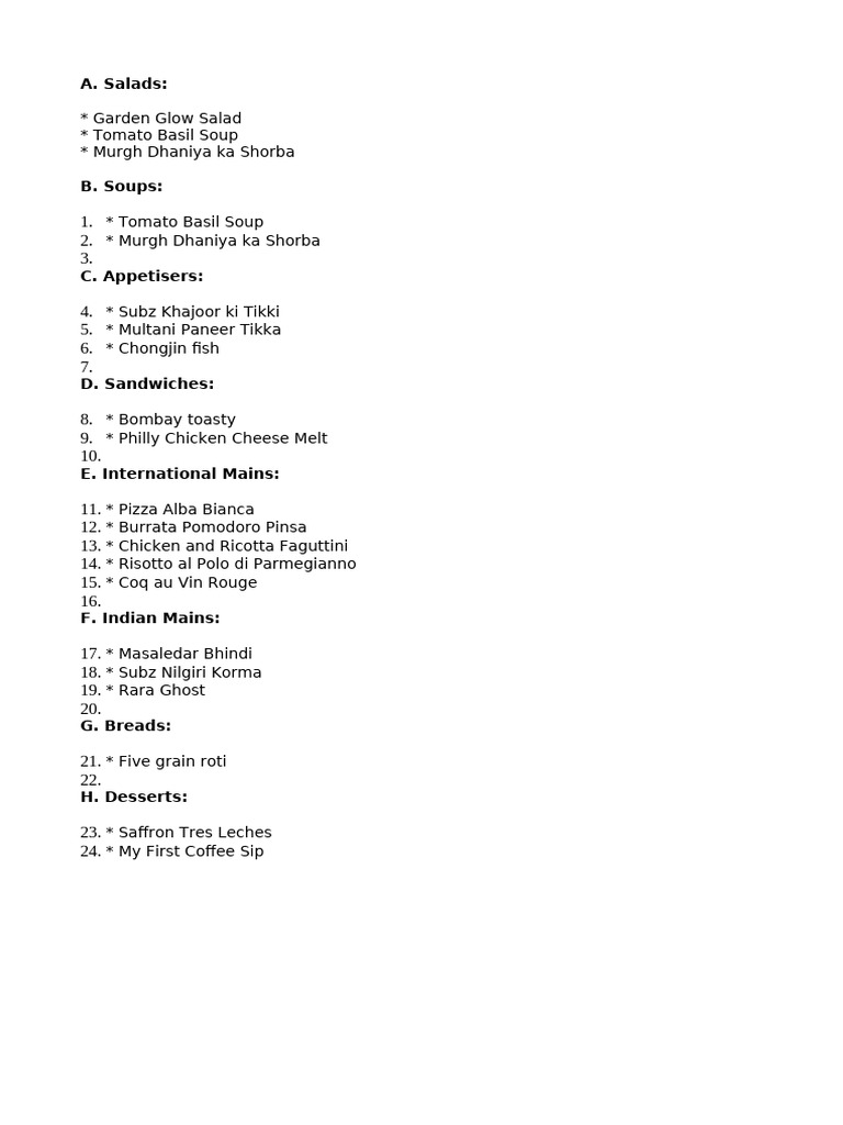 Potential Menu CMD | PDF