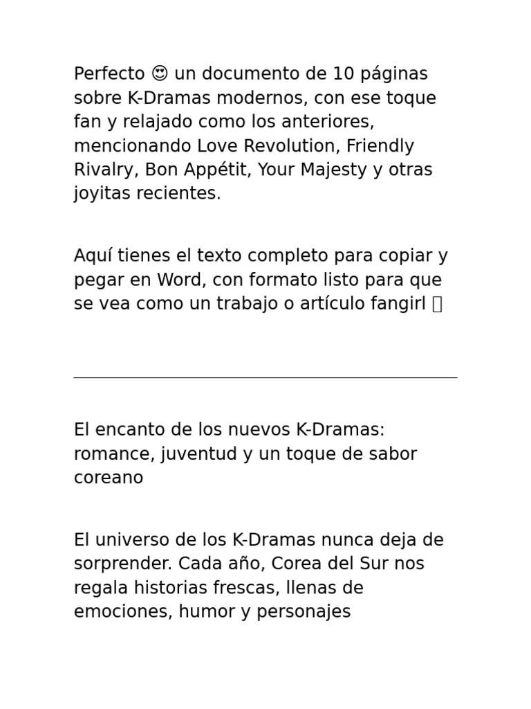 K Dramas | PDF | Amor
