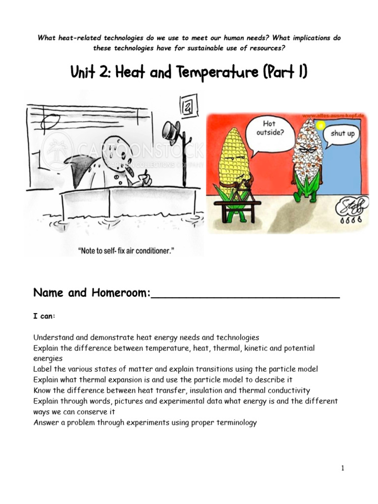 KF Heat and Temperature Note Package Part 1.docx-2 | PDF | Temperature ...