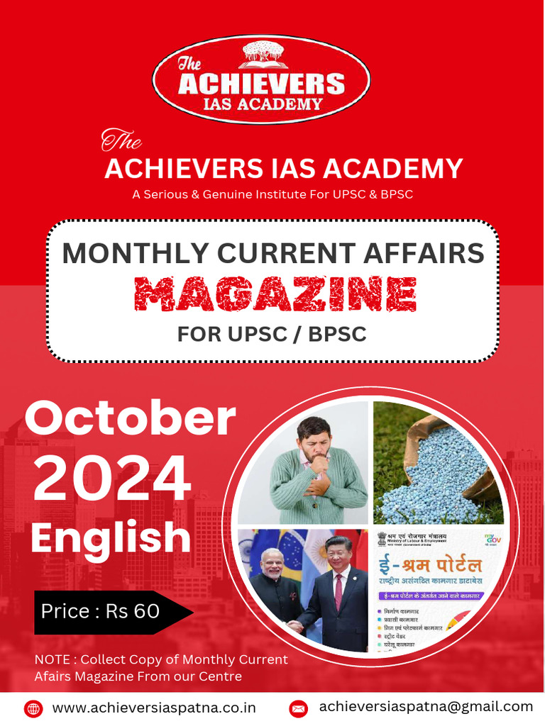 IAS Achievers October English Magazine 2024 | PDF | Rna | Messenger Rna