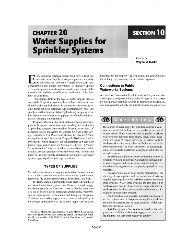 Nfpa Fph Section 10-20 | PDF | Fire Sprinkler System | Pump