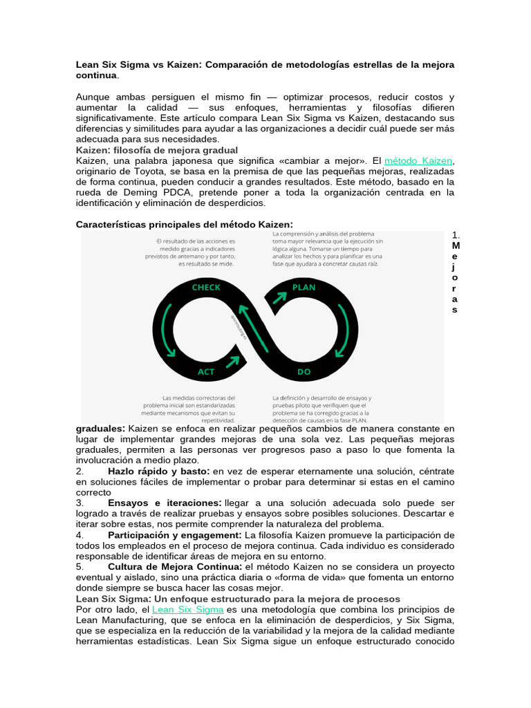Lean Six Sigma Vs Kaizen-Sesion05 | PDF | Lean Manufacturing | Six Sigma