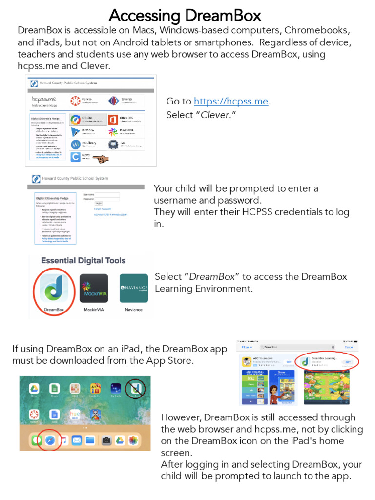 Accessing DreamBox for HCPSS Students | PDF