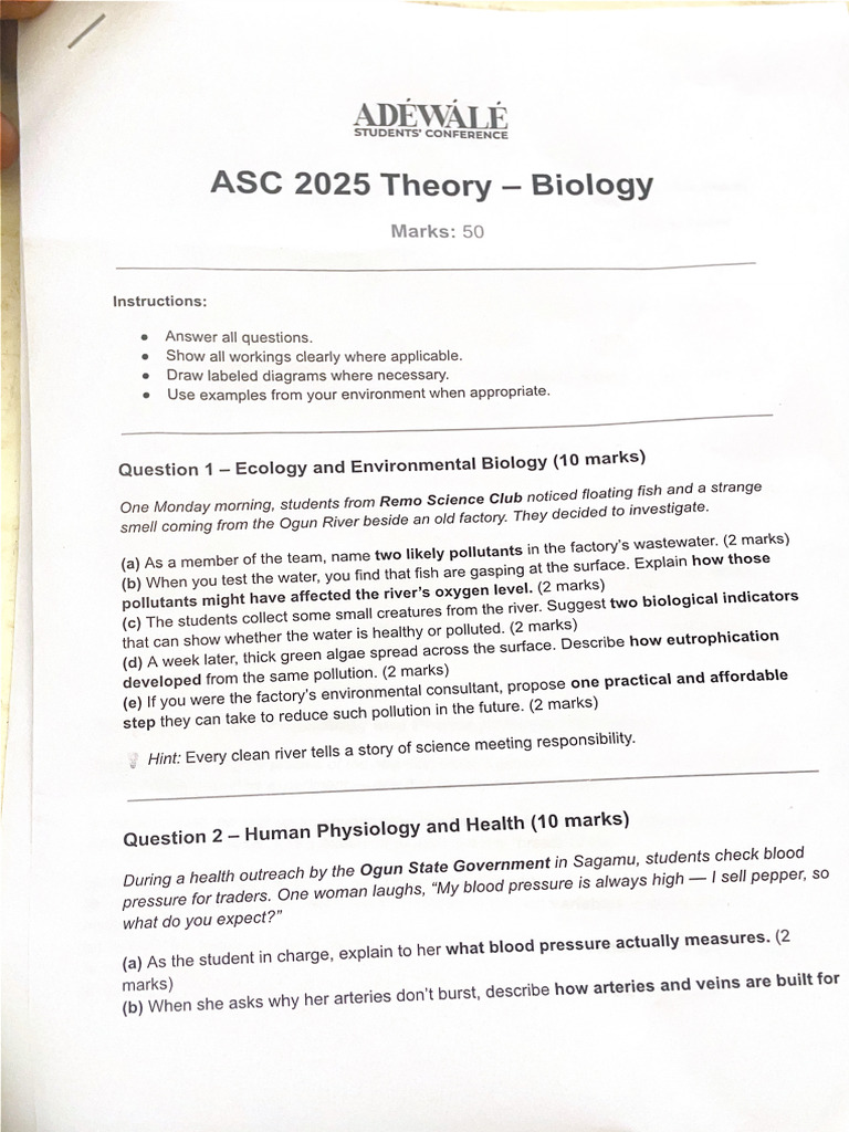 Biology Questions | PDF