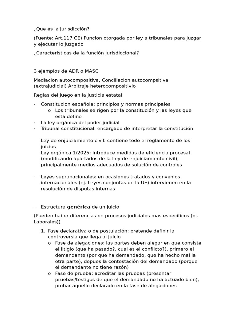 Processal Apunts Unitat 1 | PDF | Arbitraje | Judicaturas