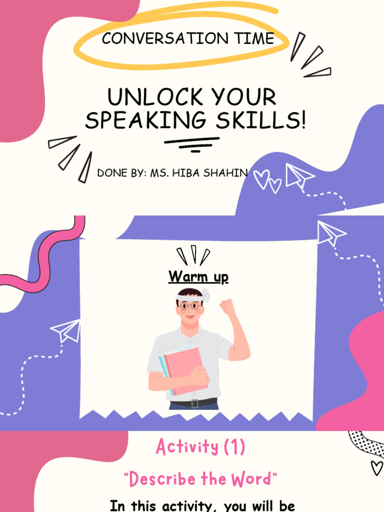 Unlock Your Speaking Skills Activities | PDF