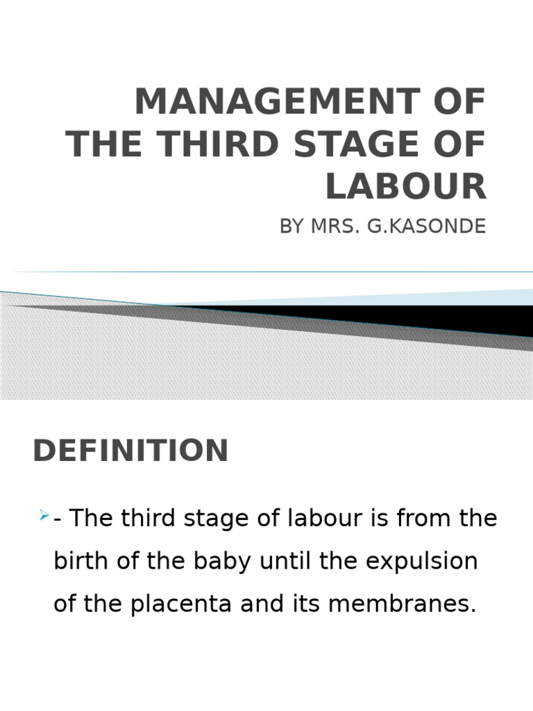 Managing the Third Stage of Labour | PDF | Childbirth | Uterus