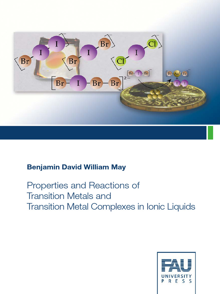 Properties and Reactions of Transition Metals and Transition Metal Complexes in Ionic Liquids ...