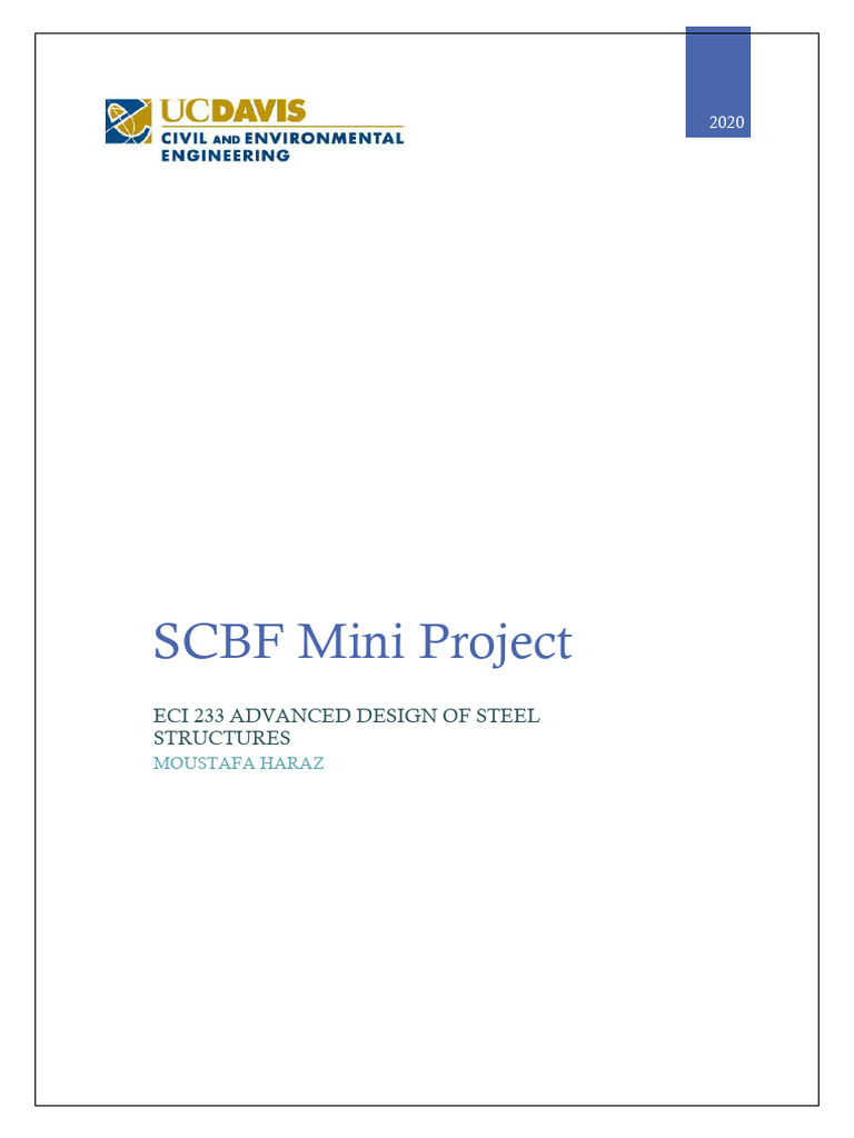 Moustafa Haraz SCBF Mini Project | PDF | Solid Mechanics | Structural Engineering