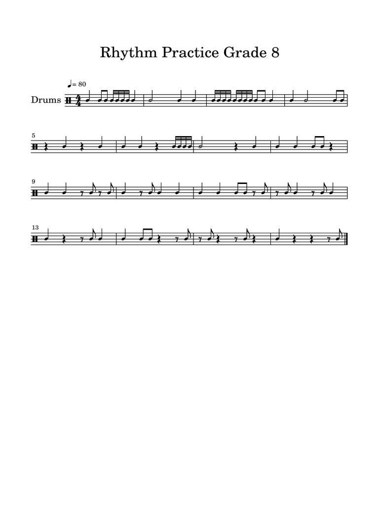 Rhythm Practice Grade 8 | PDF
