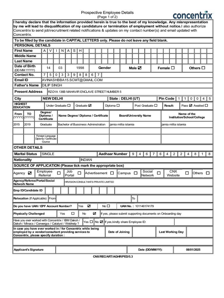 5 4361661 Prospective Employee Declaration 1-8-2025 6 34 18 PM | PDF ...