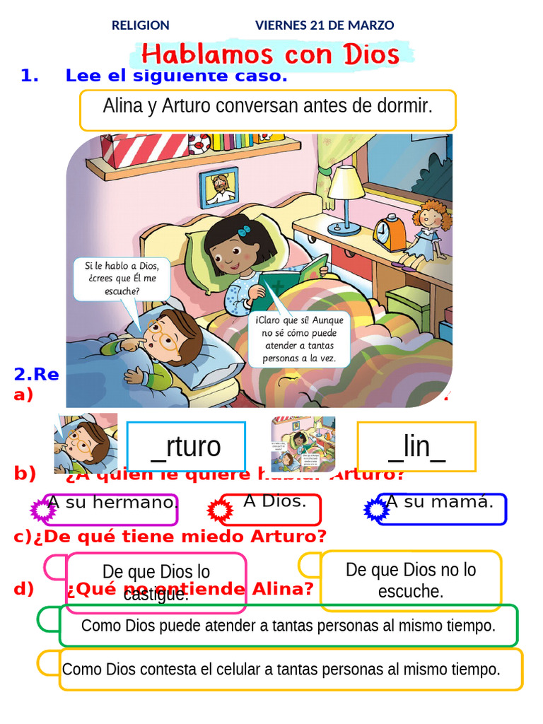Ficha Aprendoa Orar | PDF