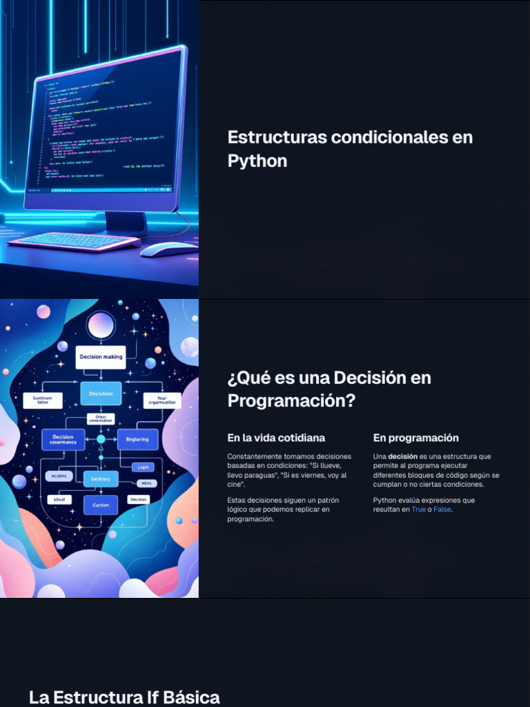 Estructuras Condicionales en Python | PDF | Python (lenguaje de programación) | Ingeniería ...