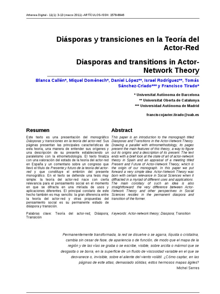 Teoria Actor Red | PDF | Empirismo | Science