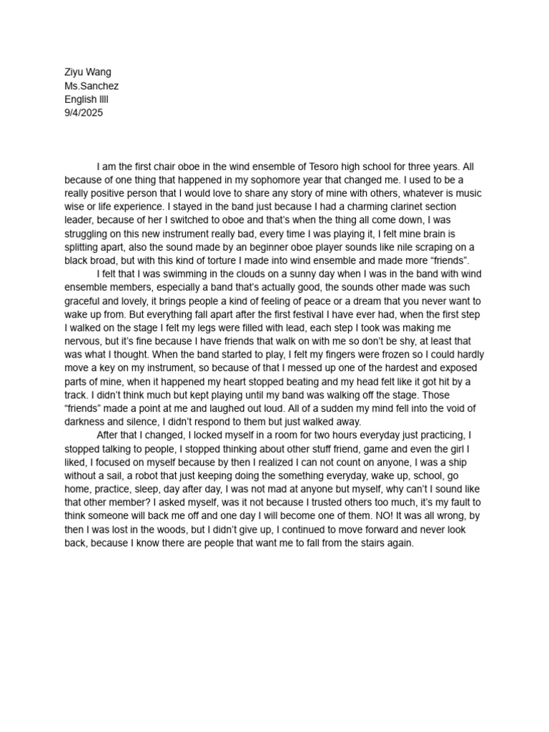 Personal Essay Outline | PDF