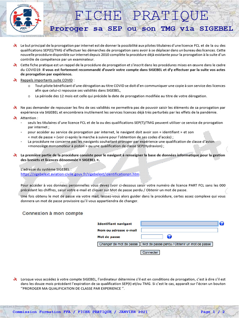 Prorogation de Licence SEP/TMG via SIGEBEL | PDF | Mot de passe