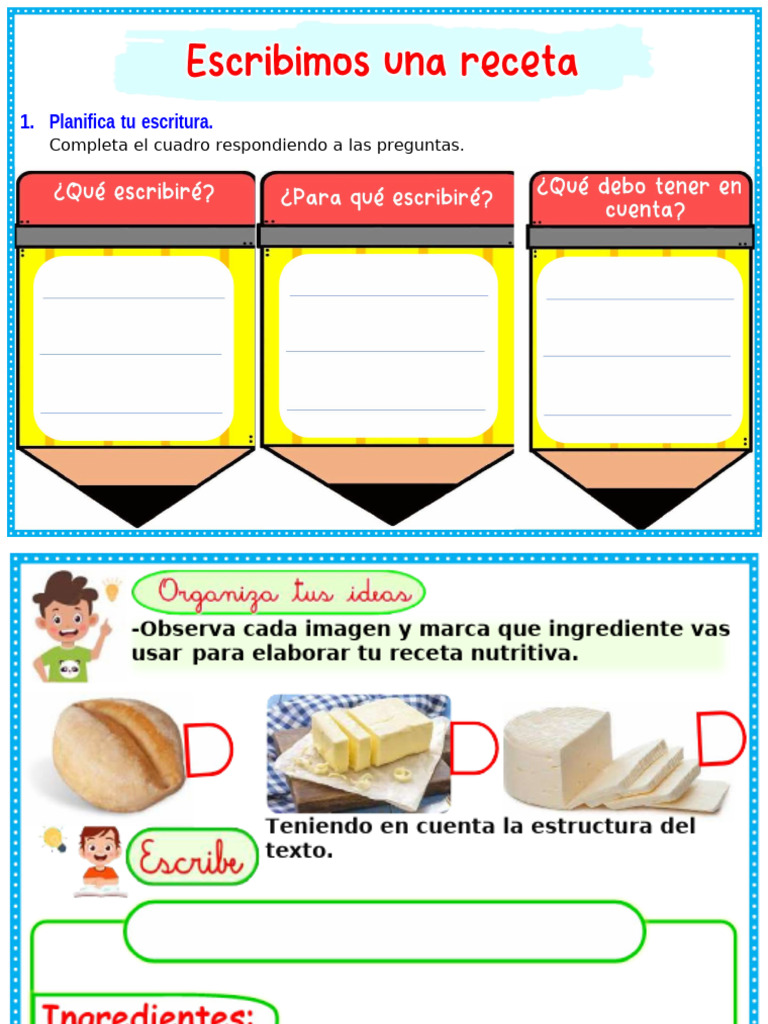 F Escribimos Una Receta | PDF