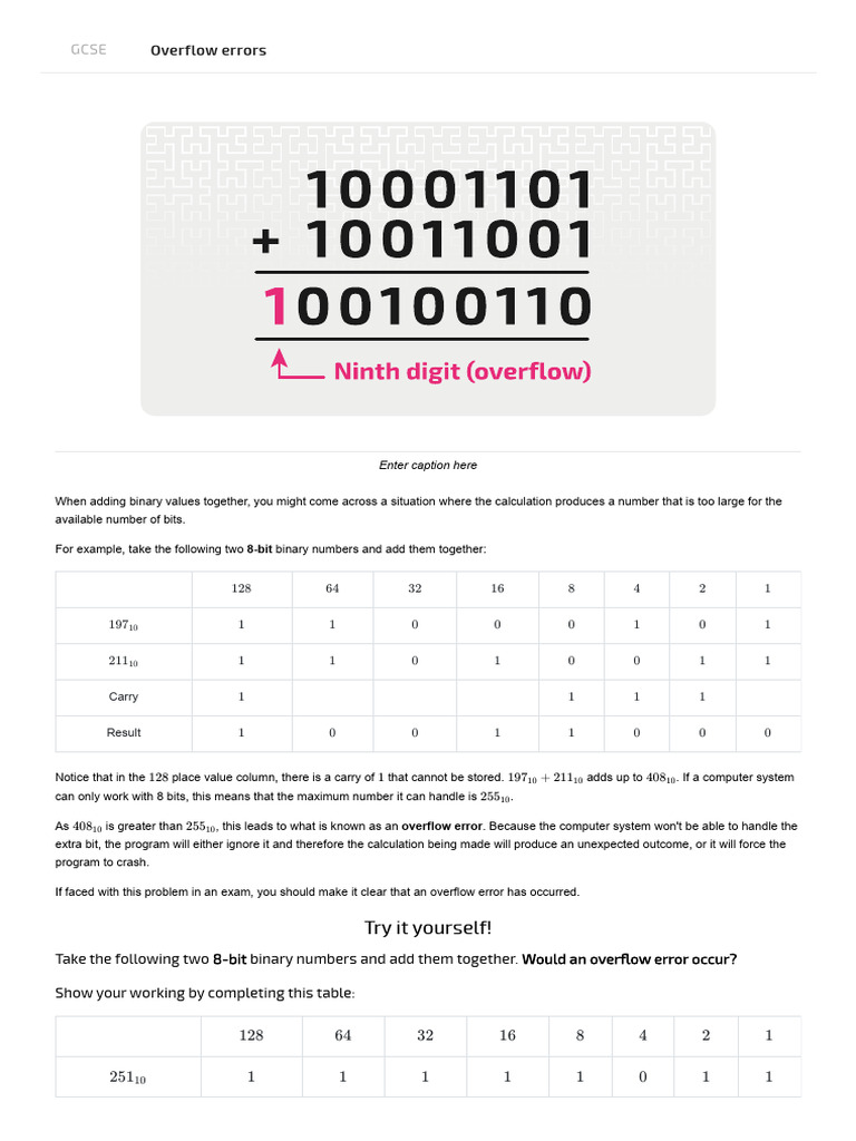 03 Binary Arithmetic - Isaac Computer Science | PDF | Subtraction ...