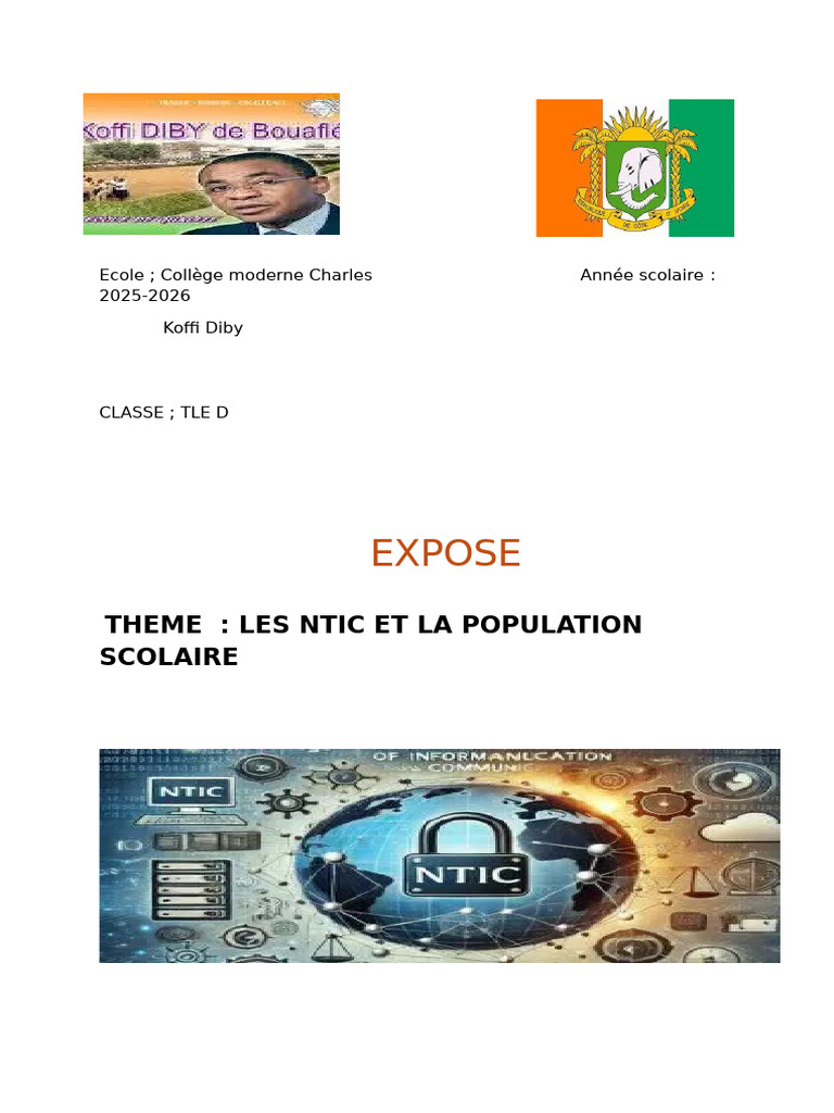 Impact des NTIC sur les élèves scolaires | PDF | Technologies de l ...