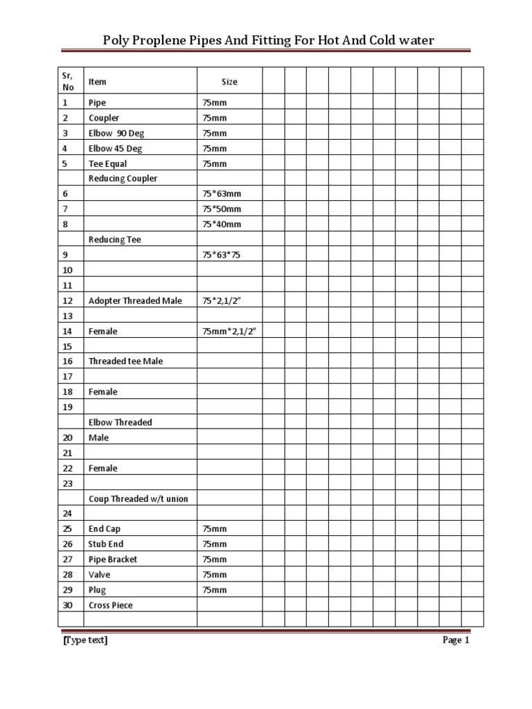 Polypropylene Pipes & Fittings Guide | PDF | Pipe (Fluid Conveyance ...
