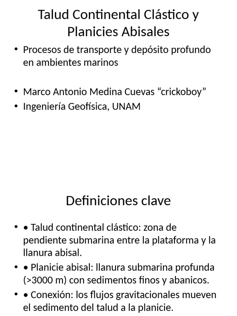 Talud Continental y Planicies Abisales Crickoboy | PDF | Ciencias de la ...