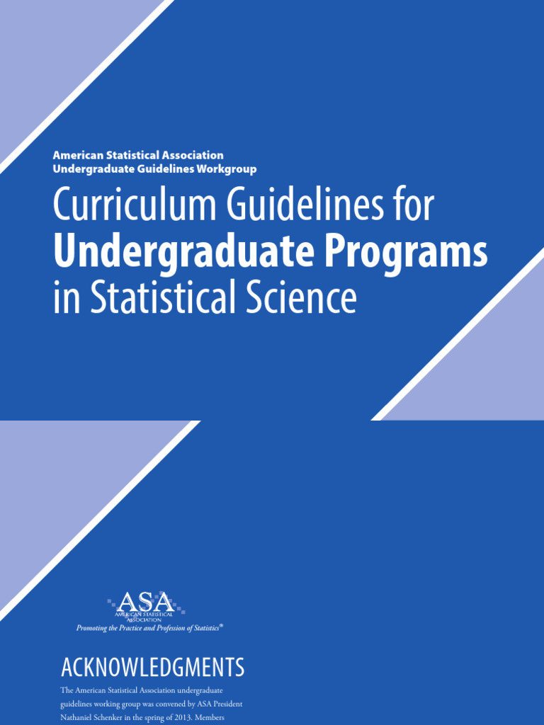 ASA Edu-Guidelines2014-11-15 | PDF | Statistics | Curriculum