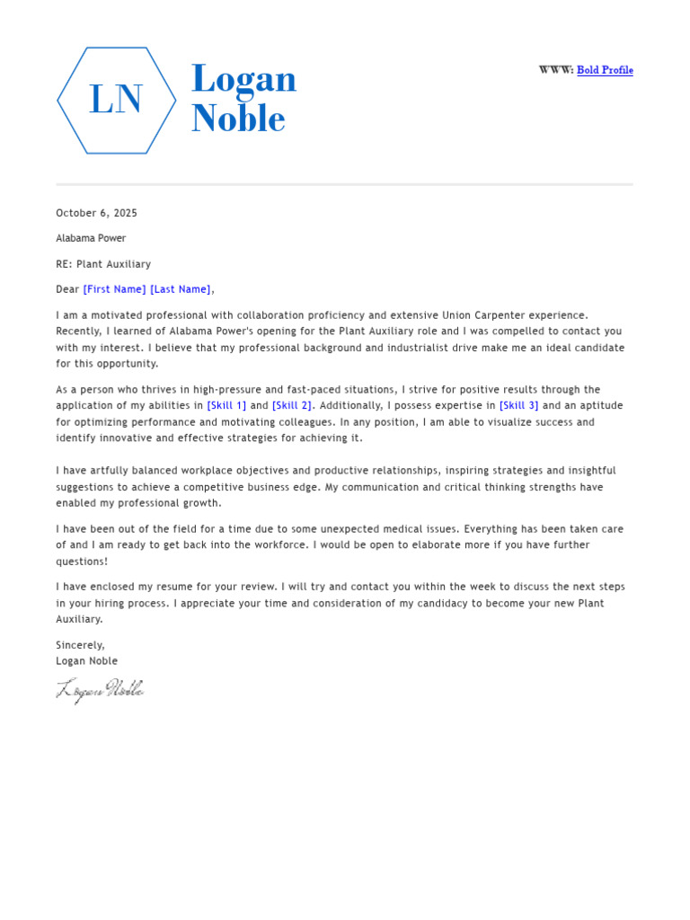 Logan Noble Letter 1 | PDF