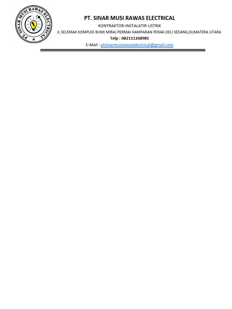 Cop Surat PT Sinar Musi | PDF