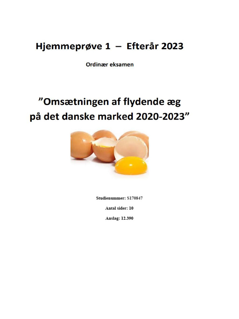 Statistisk Hjemmeprøve 1 | PDF