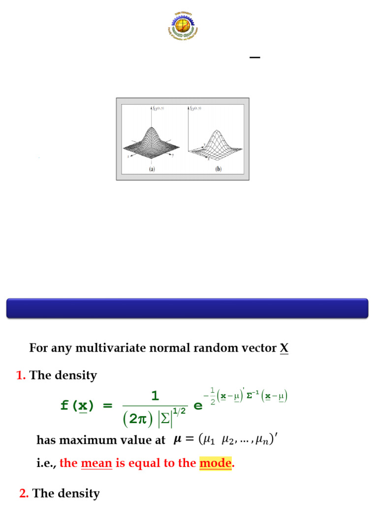 Properties of Multivariate Normal Distribution | PDF | Algebra ...