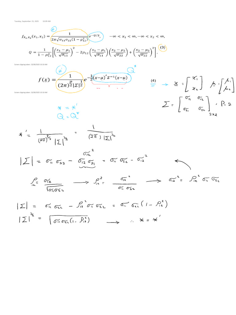 1.1 (Derivations) The Multivariate Normal Distribution | PDF