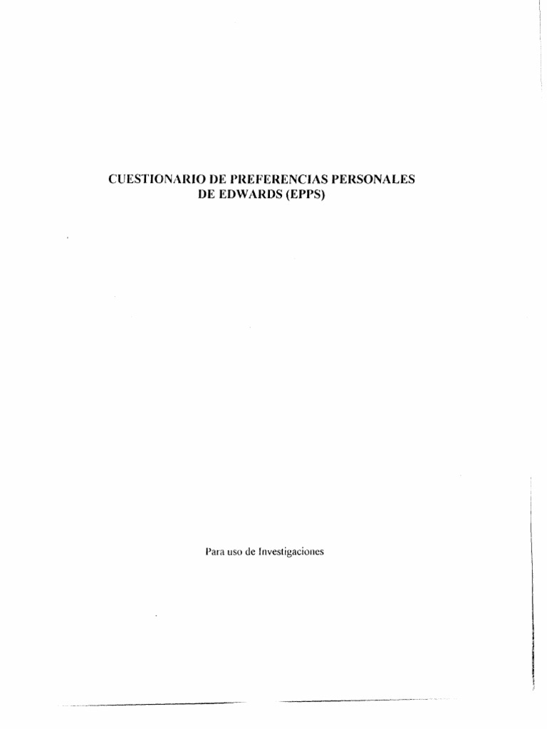 Test de Edwards | PDF