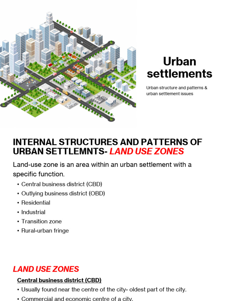 Settlements Part 3 (Urban) | PDF | Urbanization | Urban Sprawl