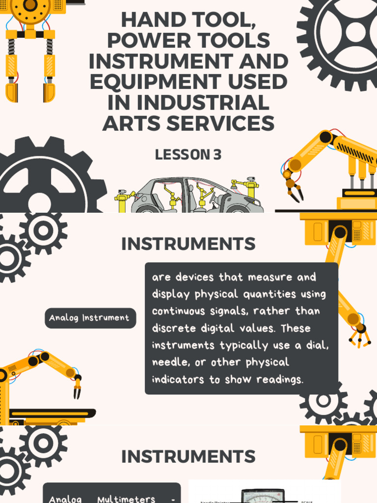 Lesson 3 - Instruments-Industrial Arts | PDF | Instrumentation ...