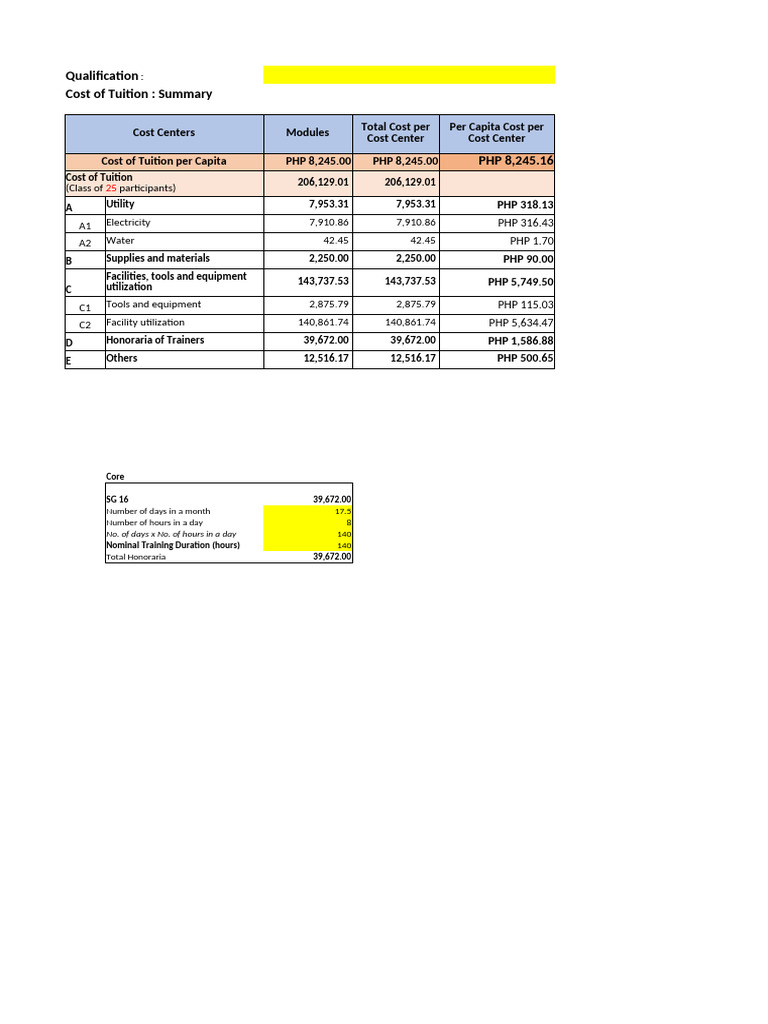 Computation of Summary of Training Cost | PDF | Watt